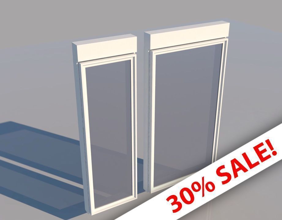 3D model Low Poly Windows pair of glass openings VR / AR / low-poly ...