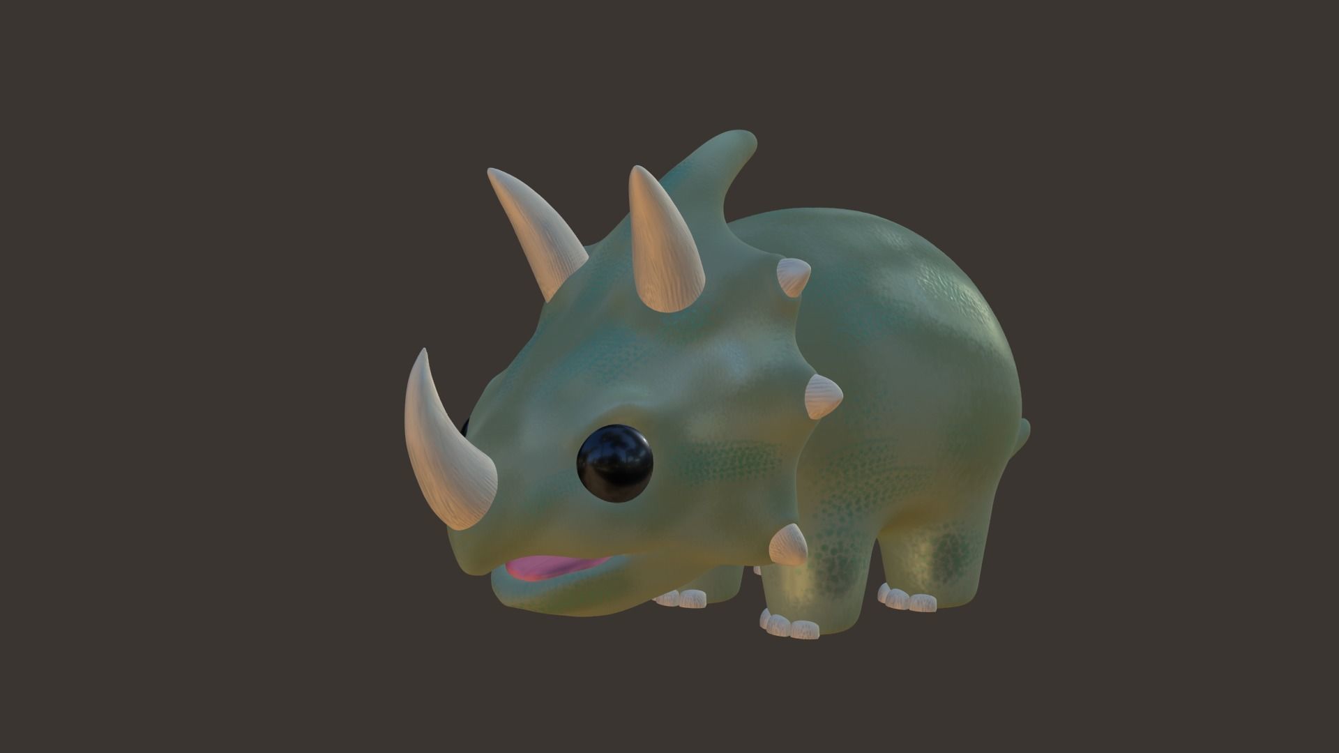 Triceratop CHIBI free 3D model 3D printable | CGTrader