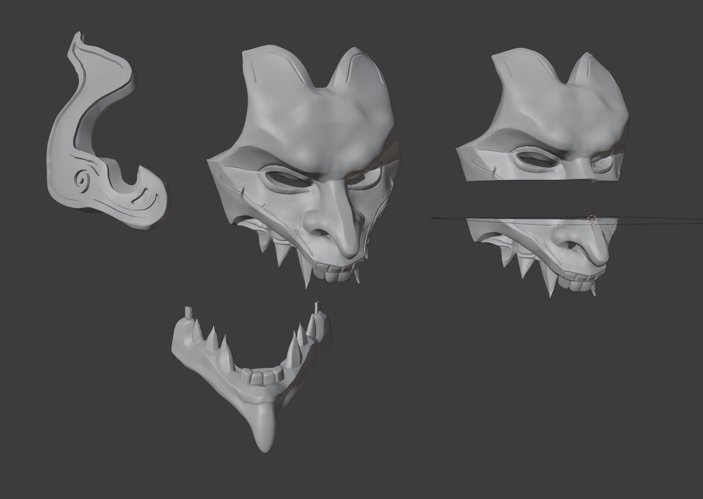 Shan Hai Scrolls Jhin cosplay mask free 3D model 3D printable | CGTrader
