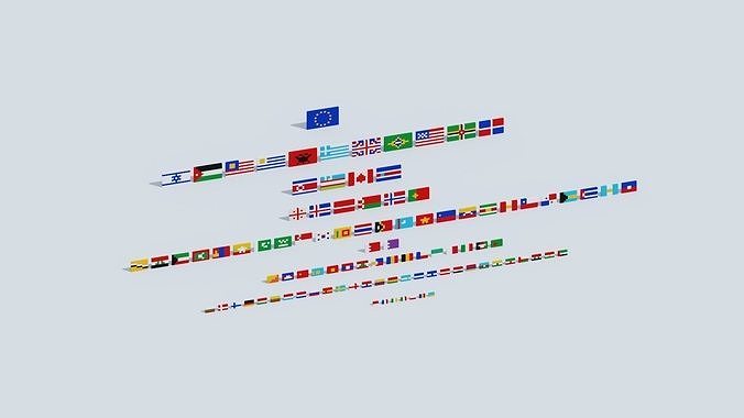 3D model Voxel Flags VR / AR / low-poly | CGTrader