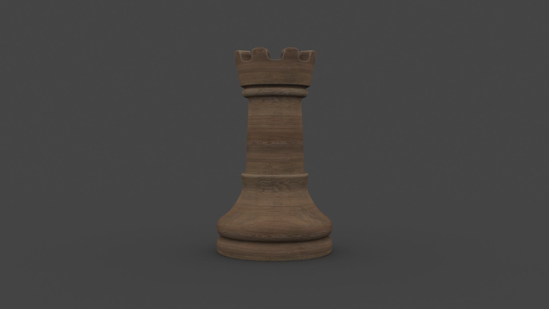 CHES-024 Wooden Rook 3D model | CGTrader