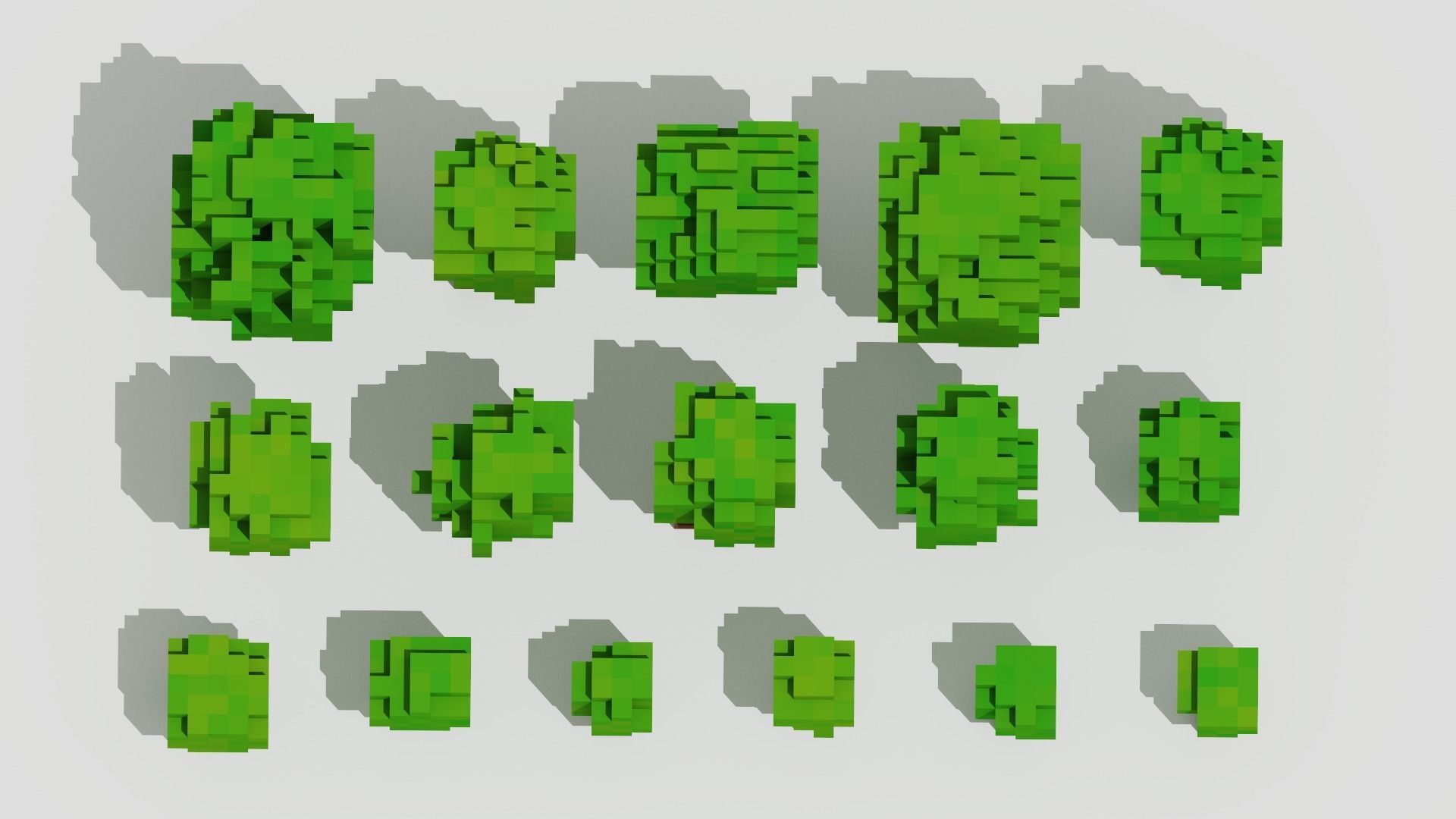 3D model Voxel Trees Pack VR / AR / low-poly | CGTrader