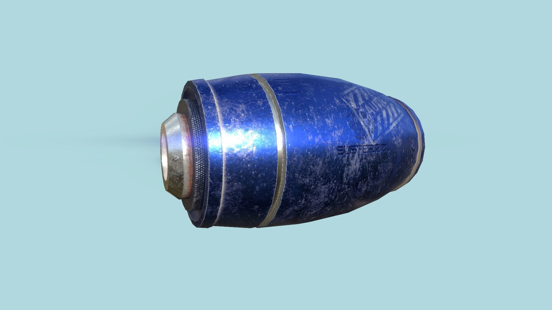 3D model Mega Buster Blue - Hand Cannon - SciFi Blast Weapon VR / AR ...