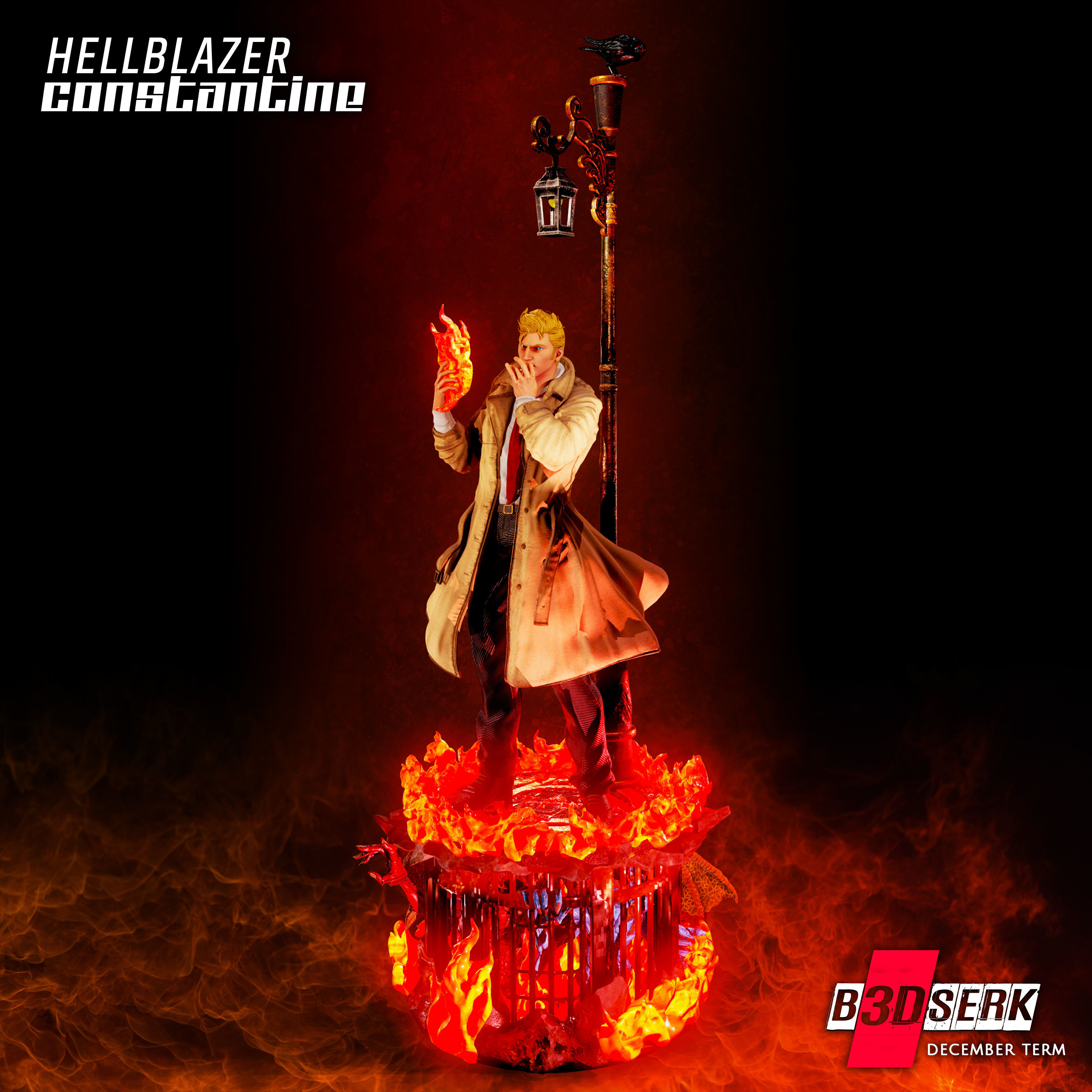 B3DSERK HellBlazer - Constantine 3d Sculpture For 3d printing 3D model 3D printable | CGTrader