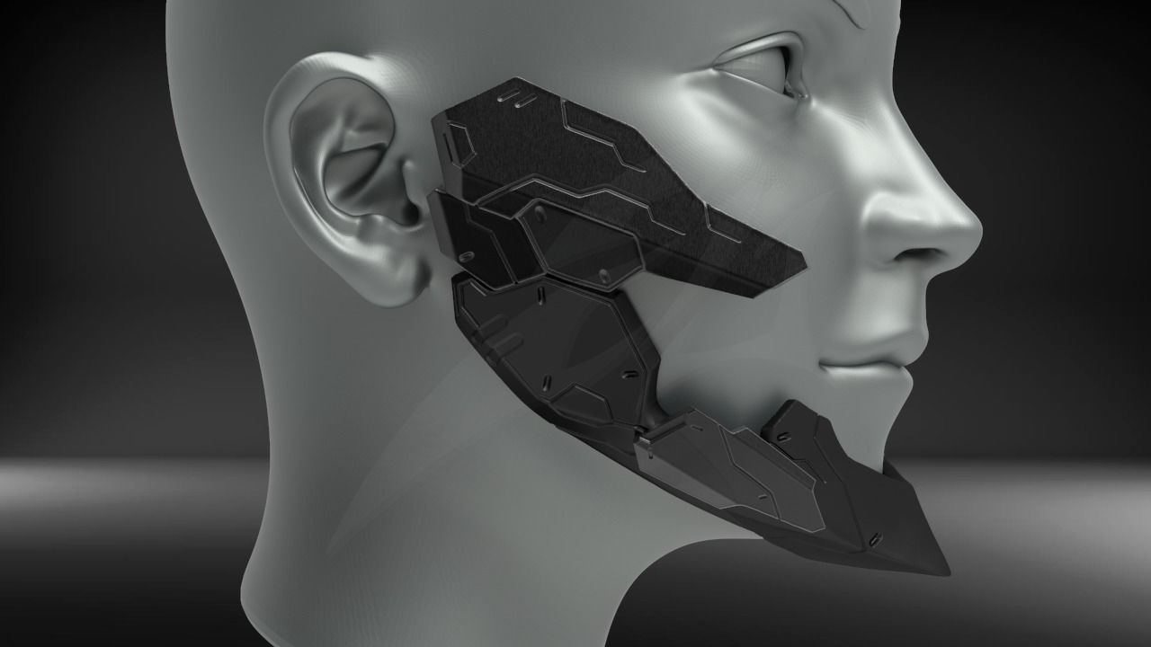 Cyborg Jaws Armor V2 3D model 3D printable | CGTrader