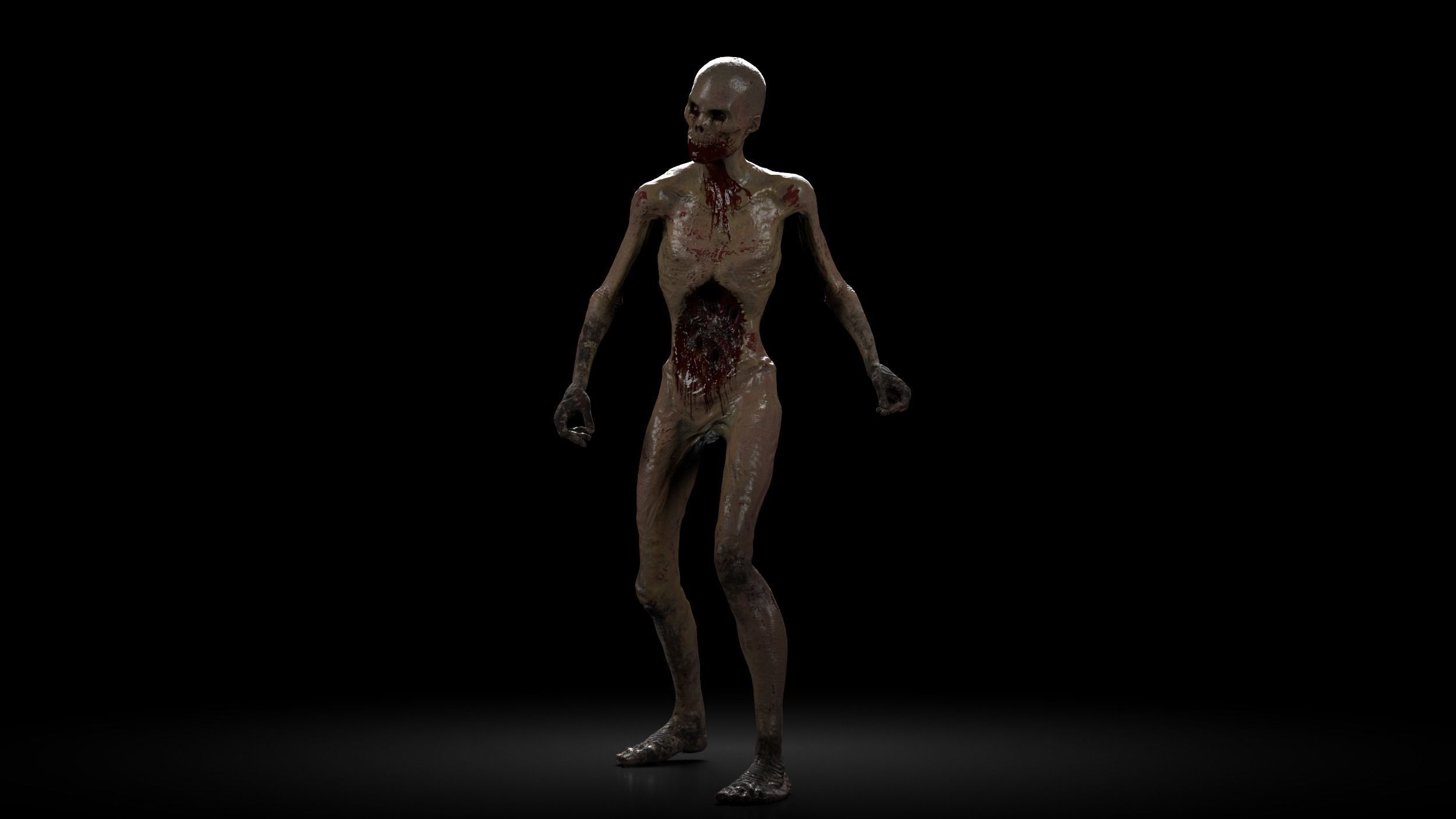 3D model Zombie 02 Rigged Animated Lowpoly VR / AR / low-poly | CGTrader
