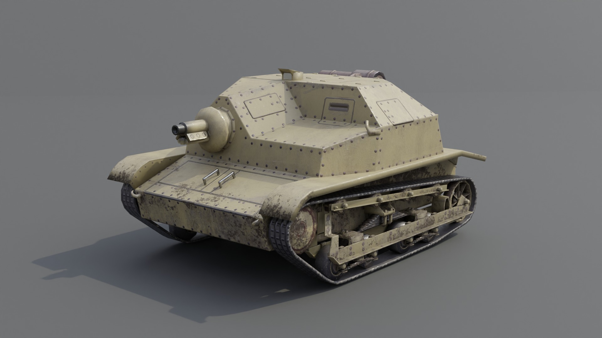3D model TKS tankette 37mm VR / AR / low-poly | CGTrader