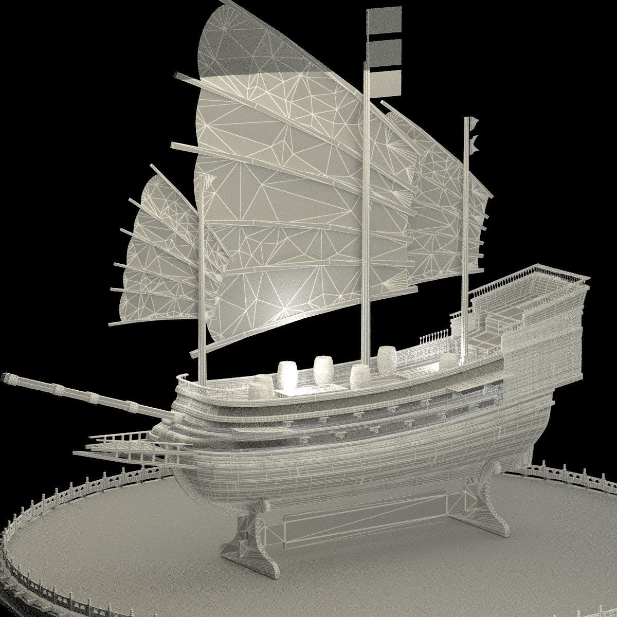 Chinese treasure ship 3D model | CGTrader