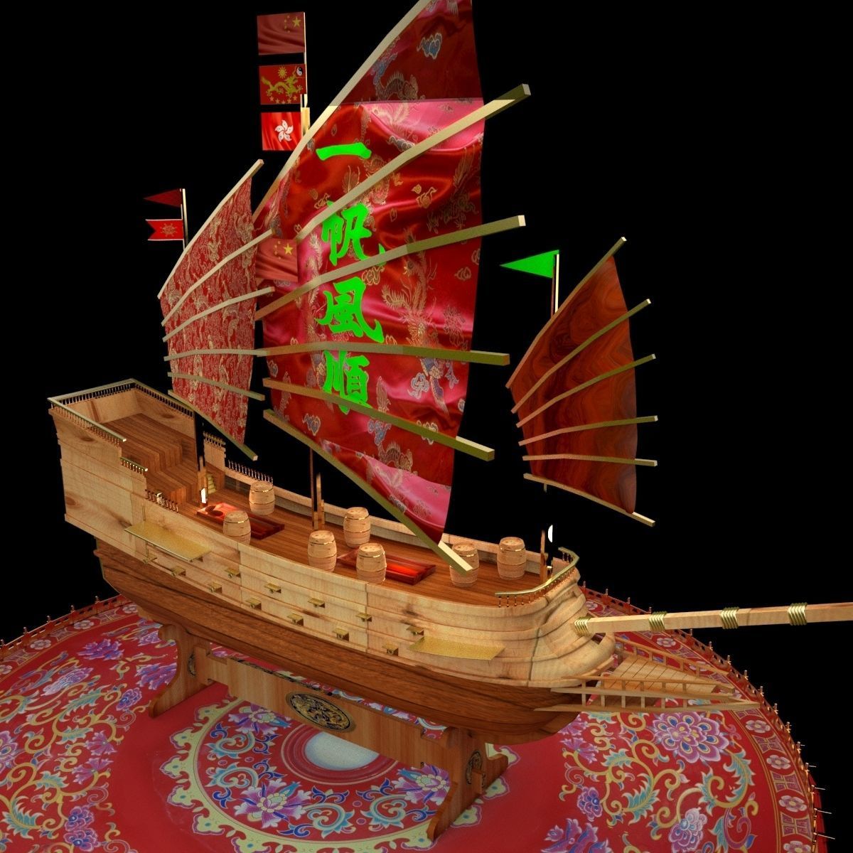Chinese treasure ship 3D model | CGTrader