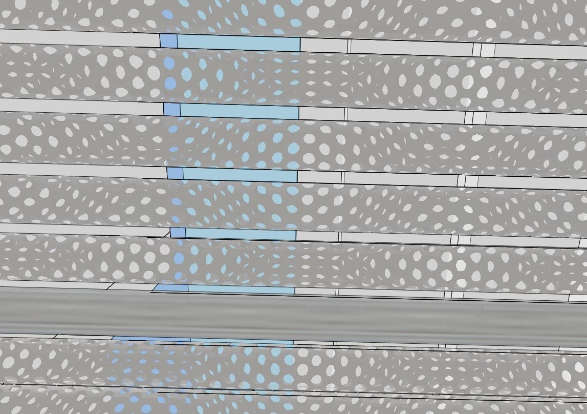 ceiling hallway with panels free 3D model | CGTrader