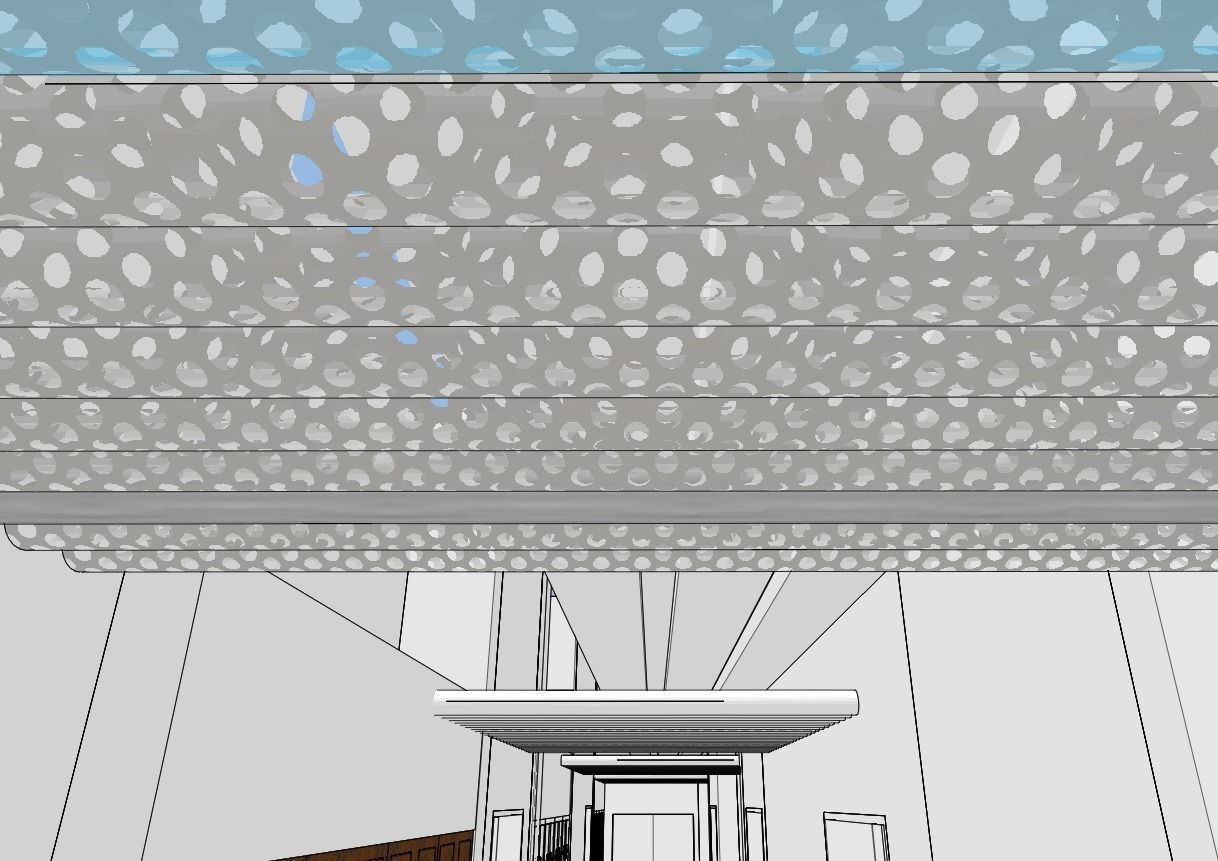 ceiling hallway with panels free 3D model | CGTrader