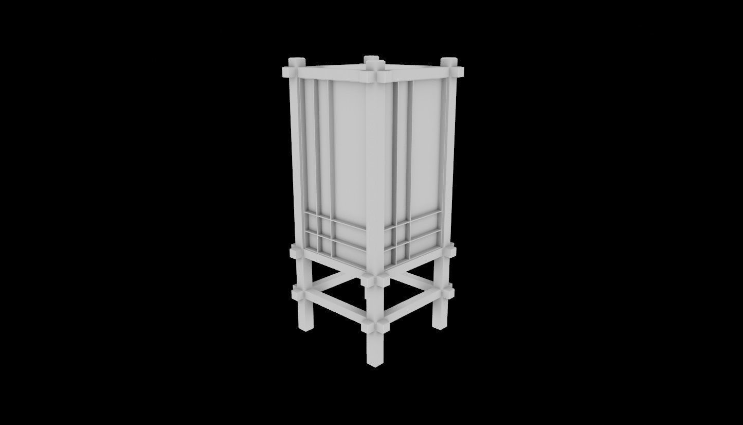 Traditional Japanese lantern free 3D model | CGTrader