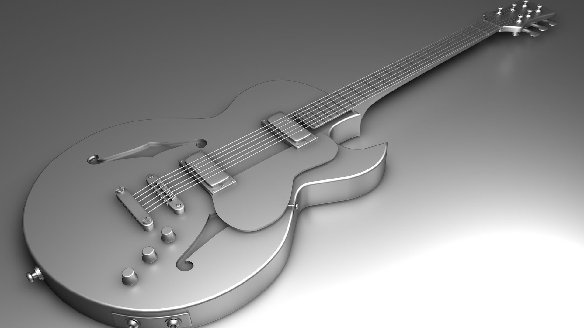 Gutar electric guitar free 3D model | CGTrader