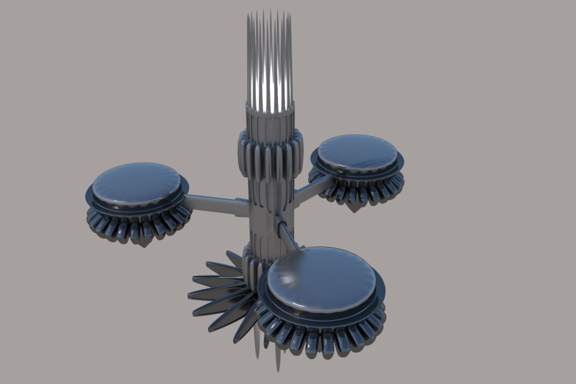Spaceship Sci-Fi Launch Pad 3D 3D model | CGTrader