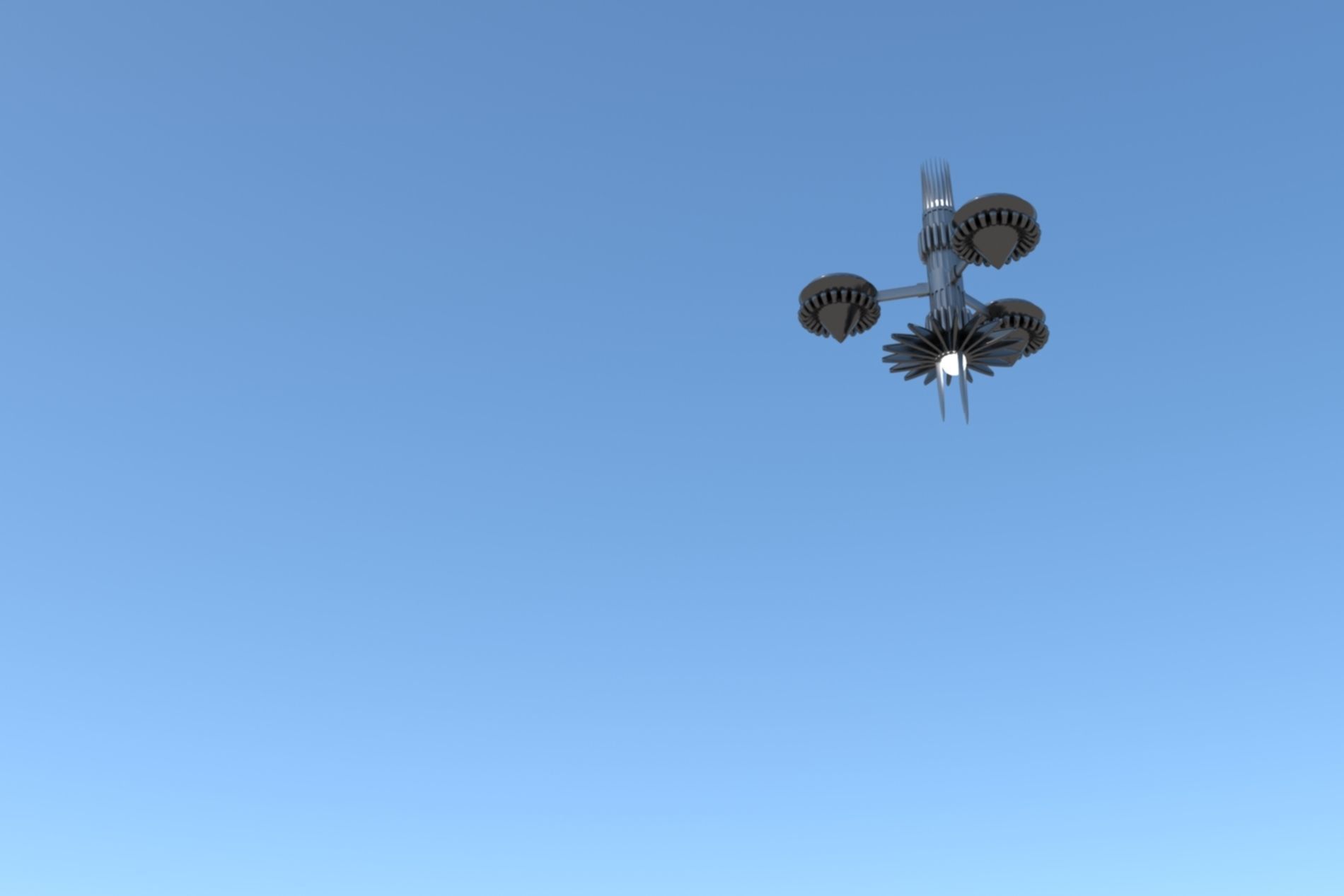 Spaceship Sci-Fi Launch Pad 3D 3D model | CGTrader