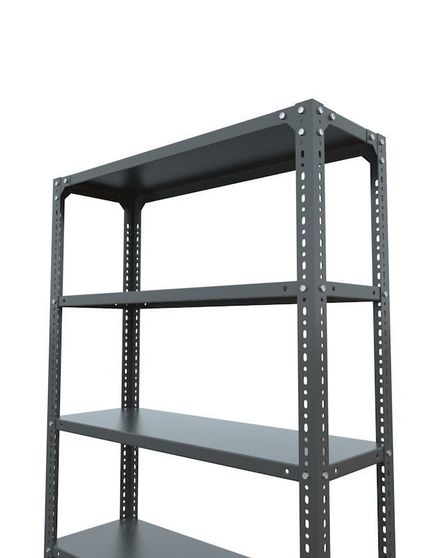Steel Rack modular shelving library 3D model | CGTrader