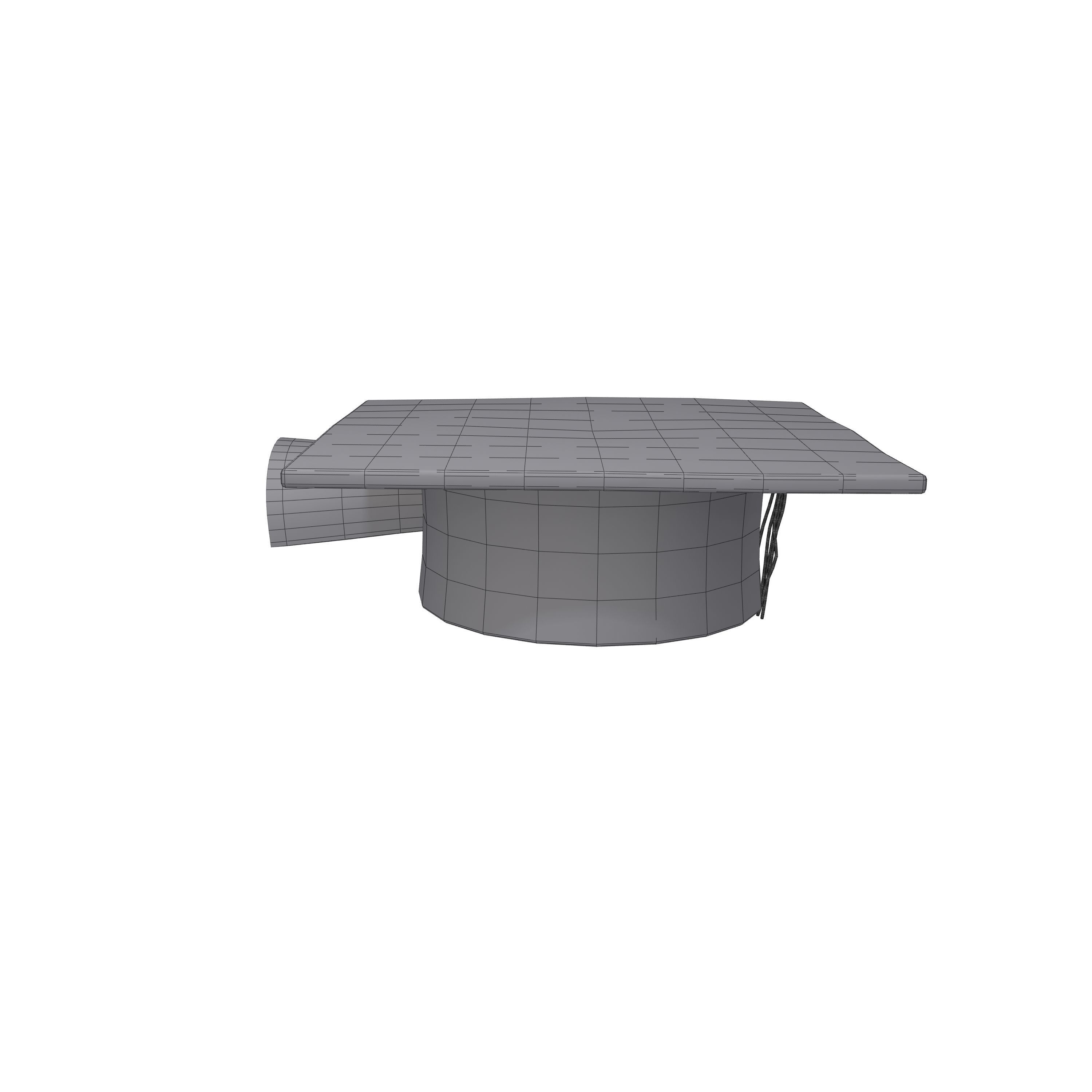 Graduation Cap and Diploma 3D model | CGTrader