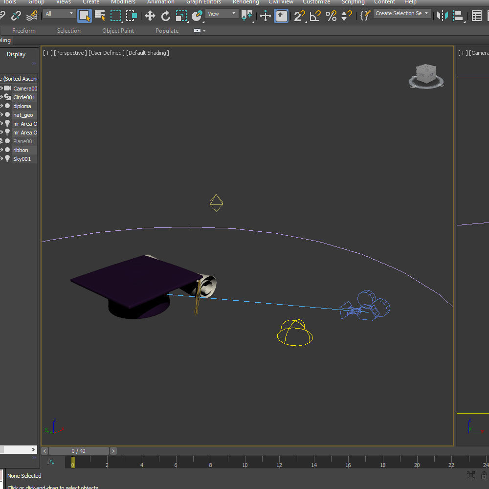 Graduation Cap and Diploma 3D model | CGTrader