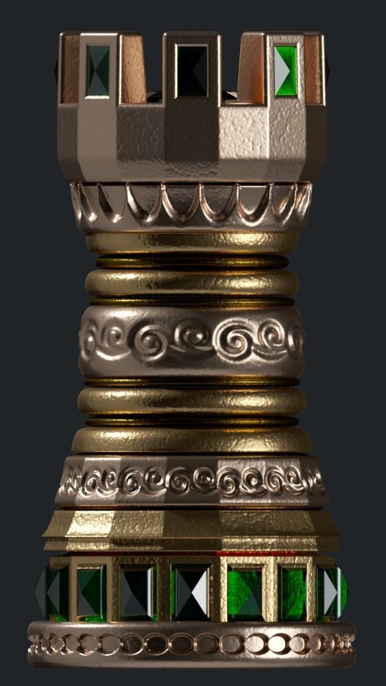 Royal Chess Rook 3D model | CGTrader