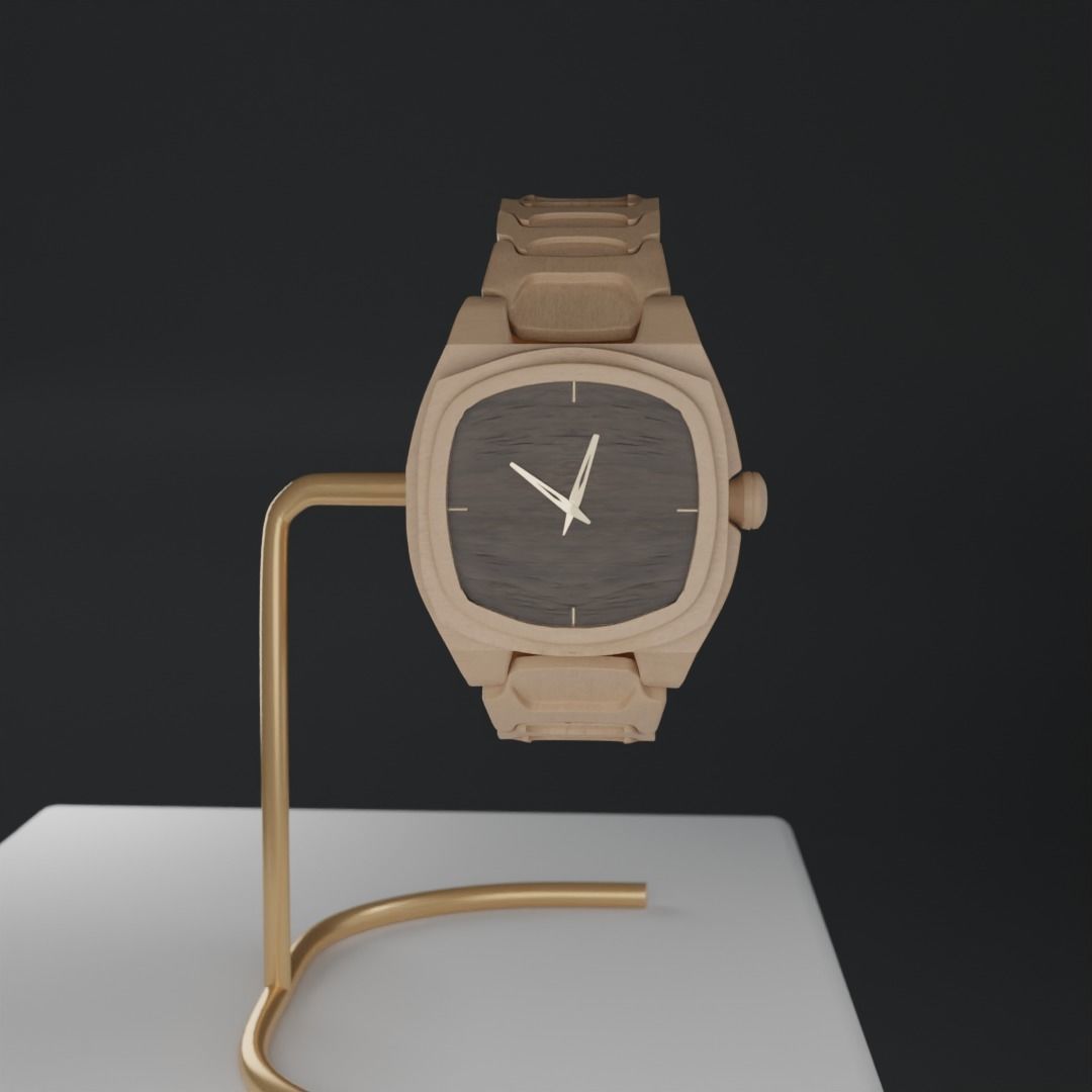 Matoa Wooden Watch 3D model | CGTrader