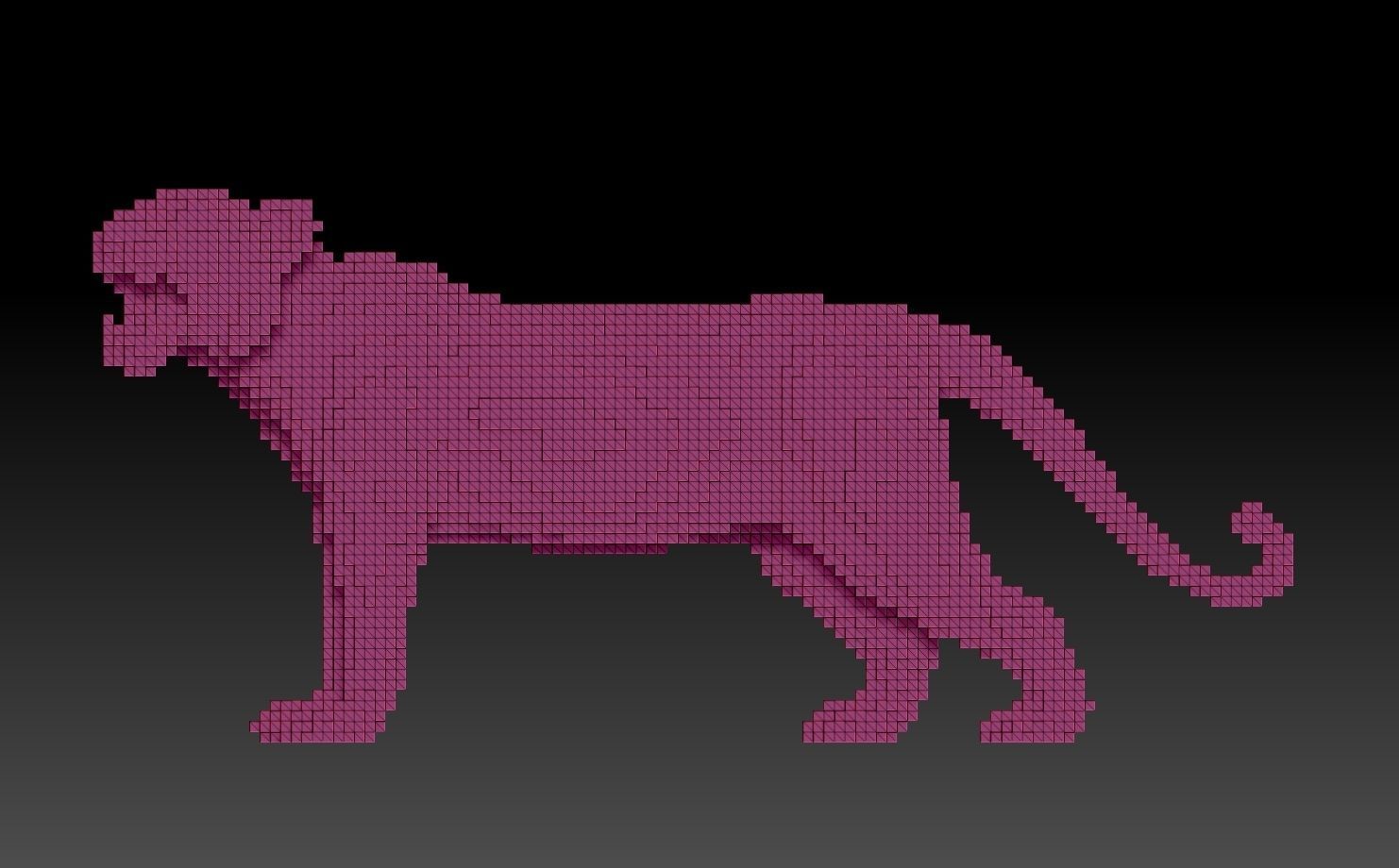 Voxel Tiger 3D model 3D printable | CGTrader