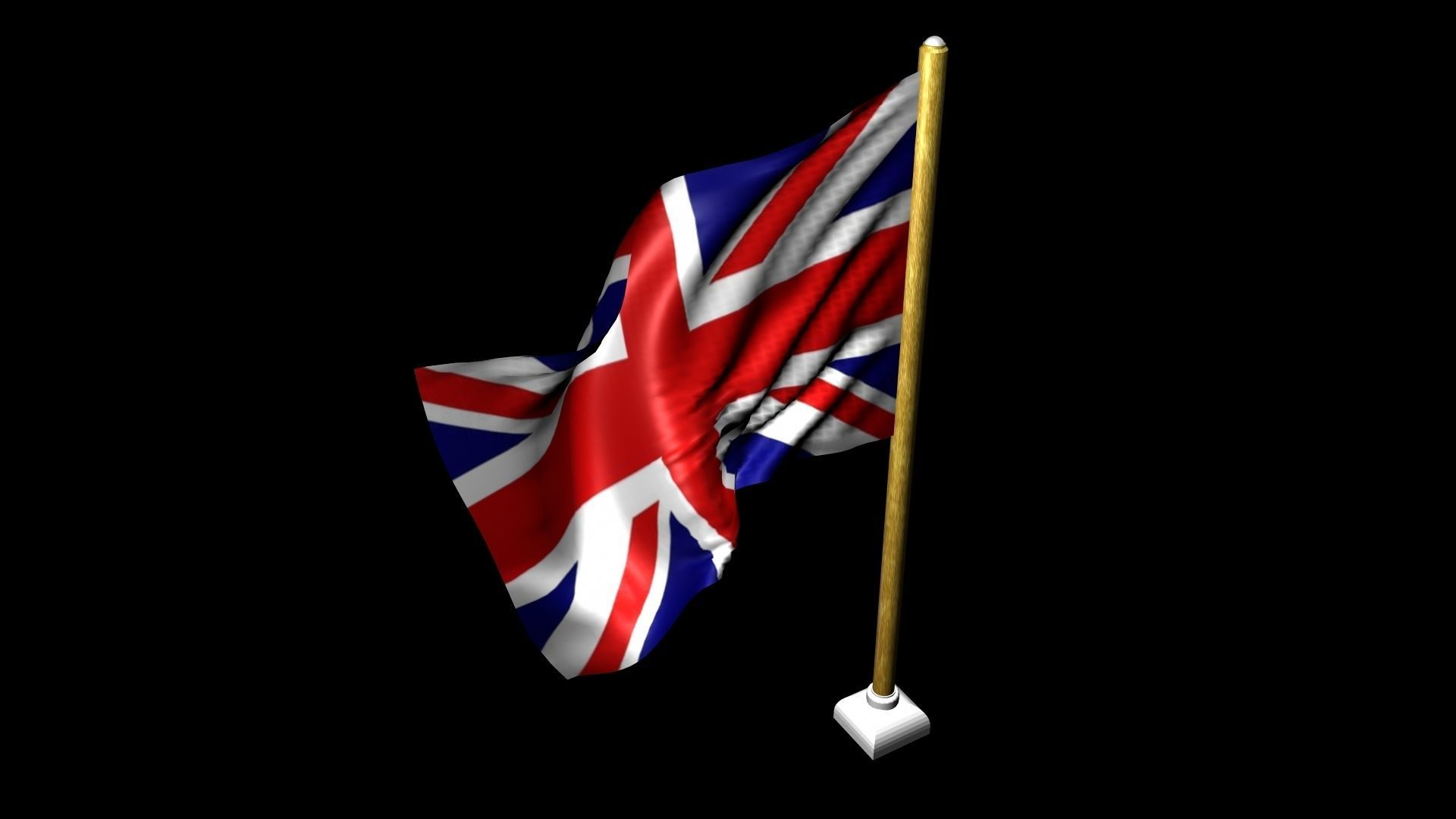 Britain flag 3D model animated | CGTrader