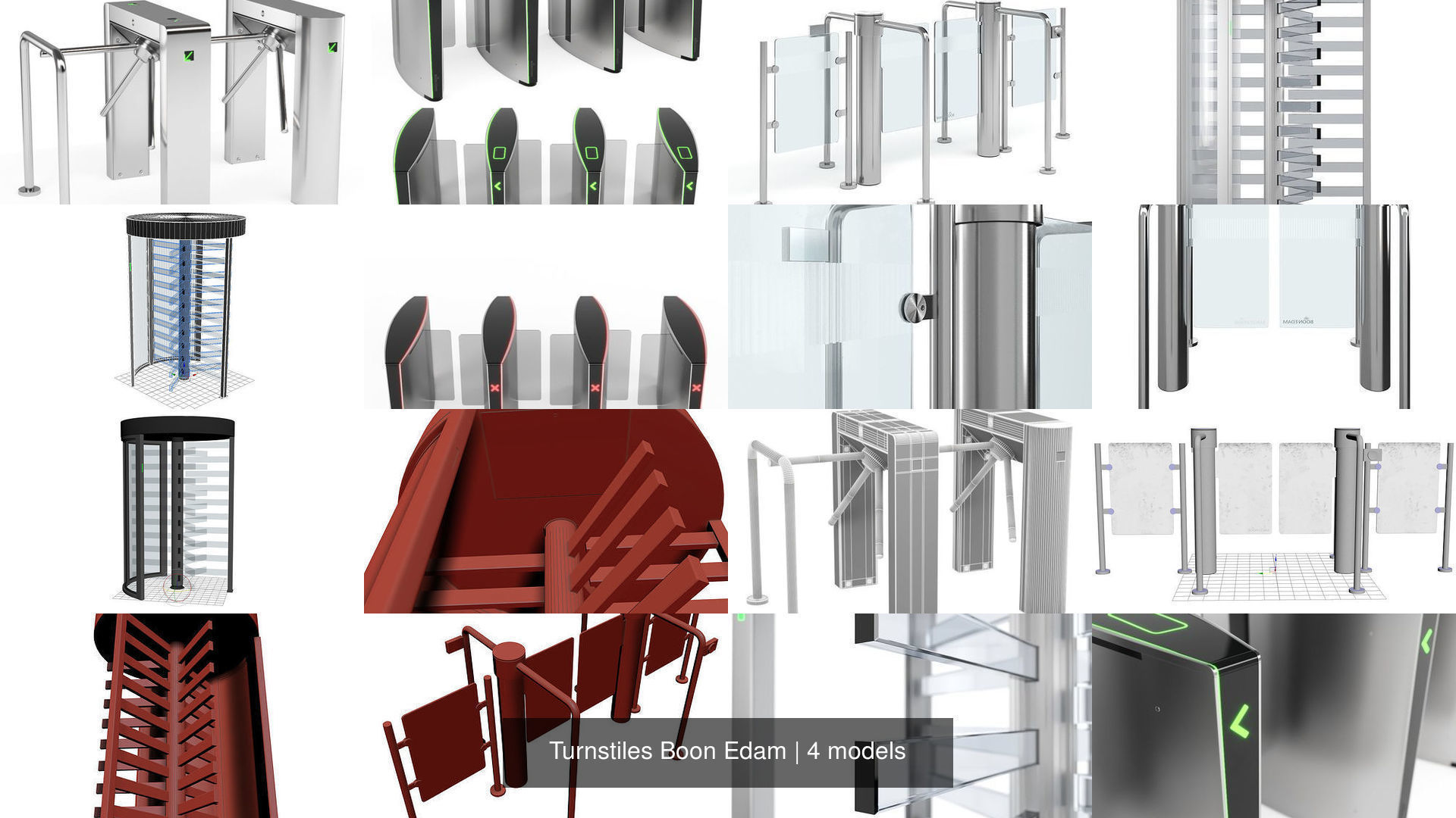 Turnstiles Boon Edam 3D Model Collection | CGTrader