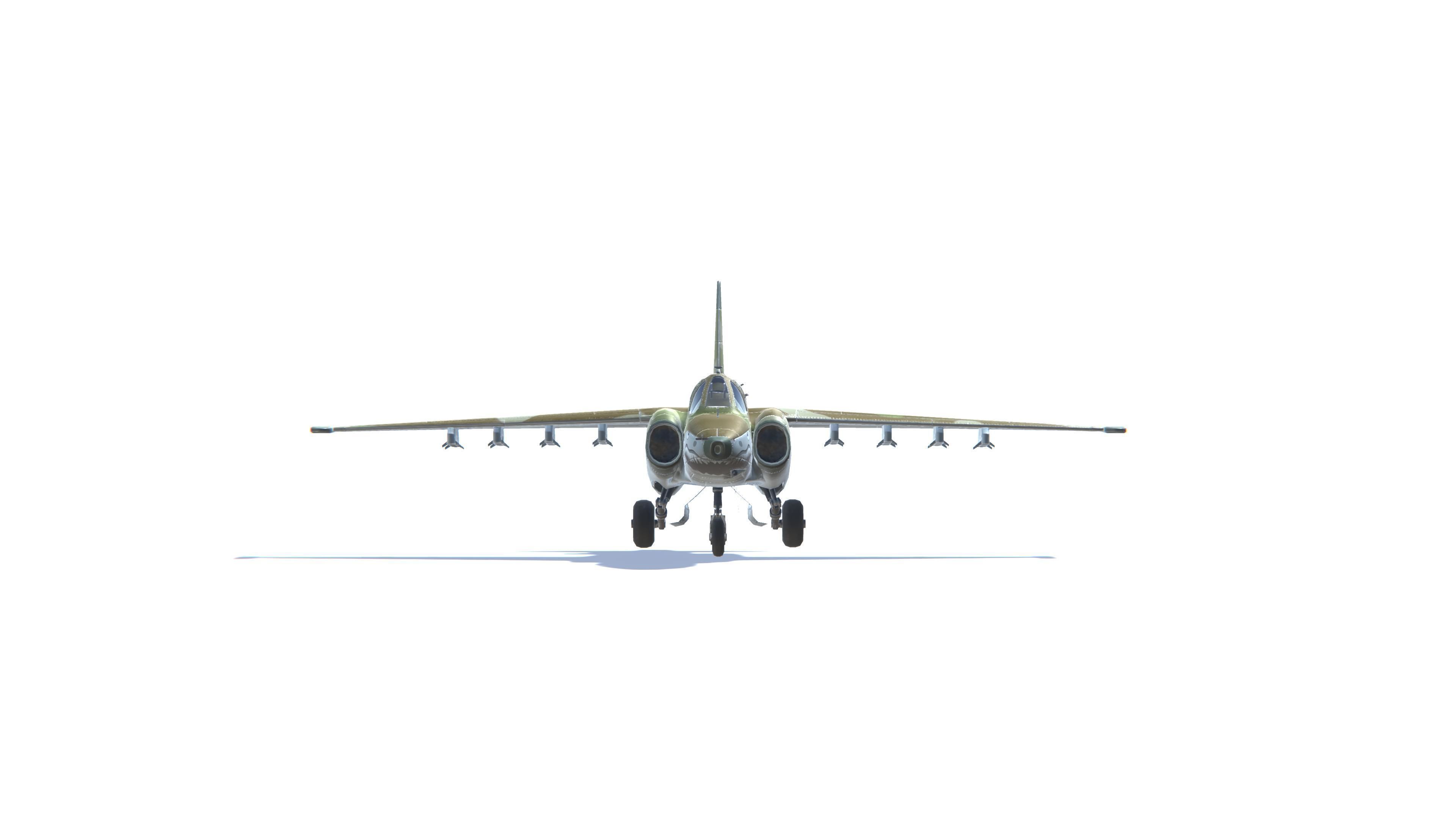 3D model SU-25 Frogfoot Jet Fighter Aircraft VR / AR / low-poly | CGTrader