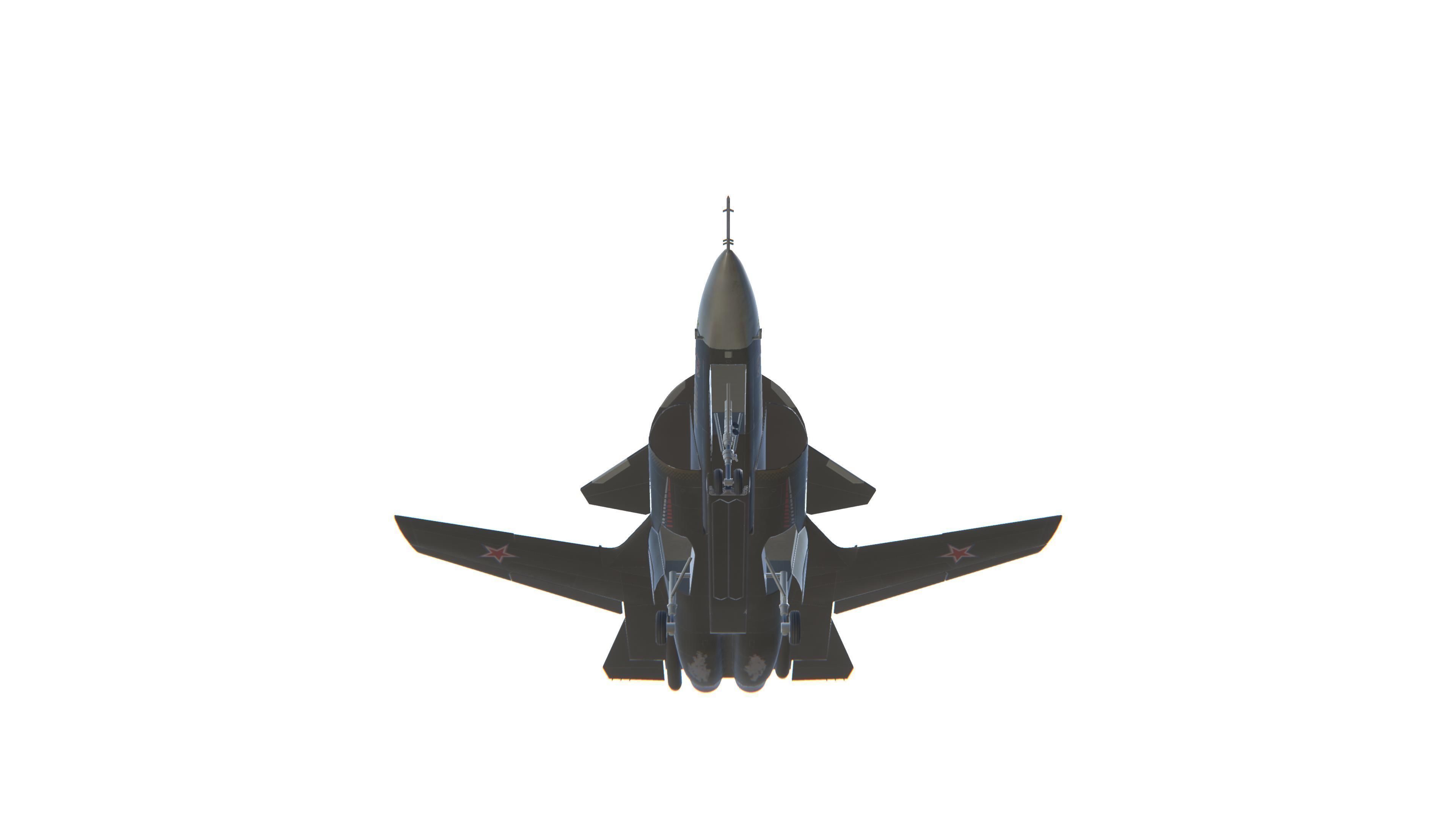 3D model SU-47 Firkin Jet Fighter Aircraft VR / AR / low-poly | CGTrader