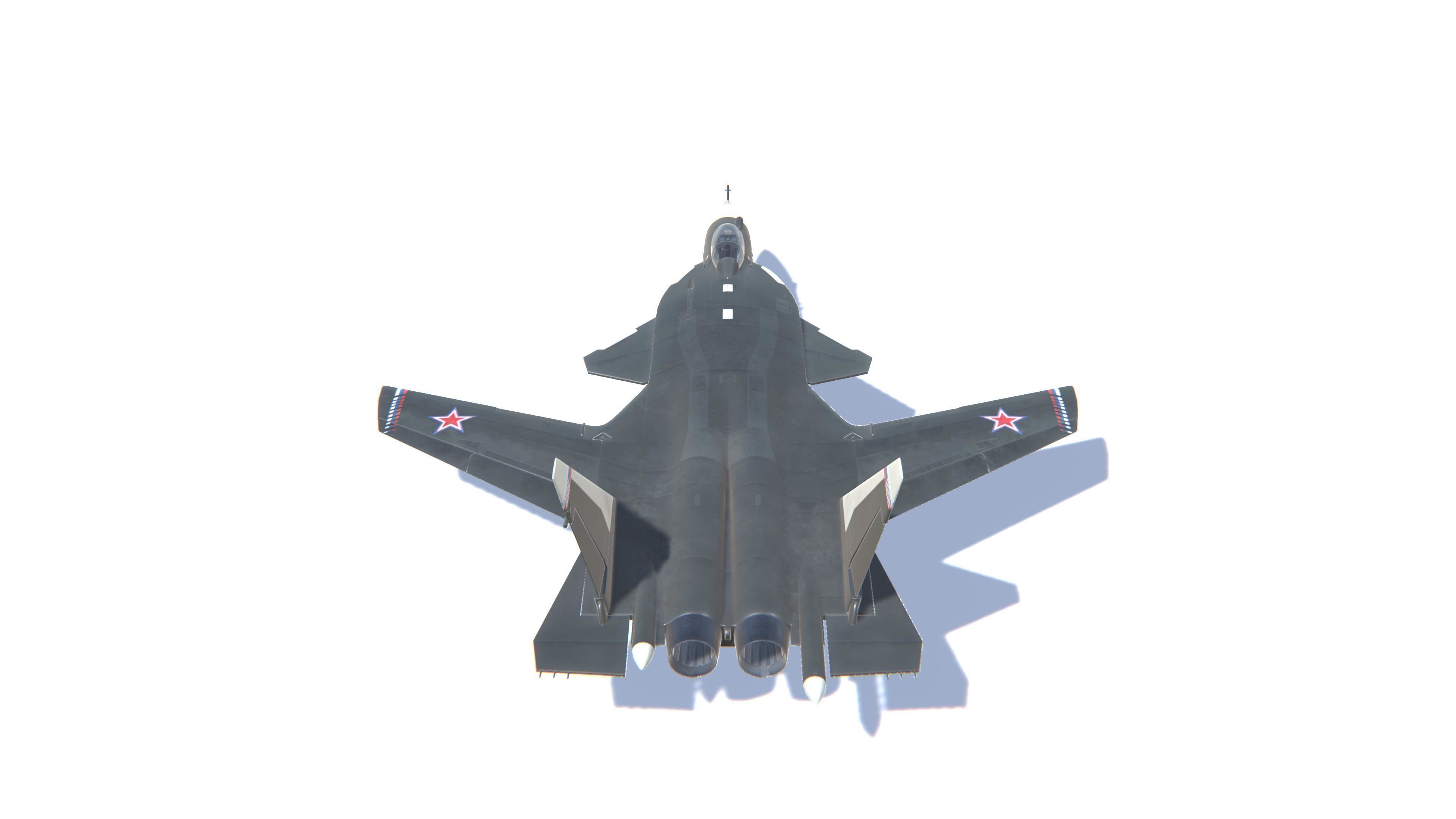 3D model SU-47 Firkin Jet Fighter Aircraft VR / AR / low-poly | CGTrader