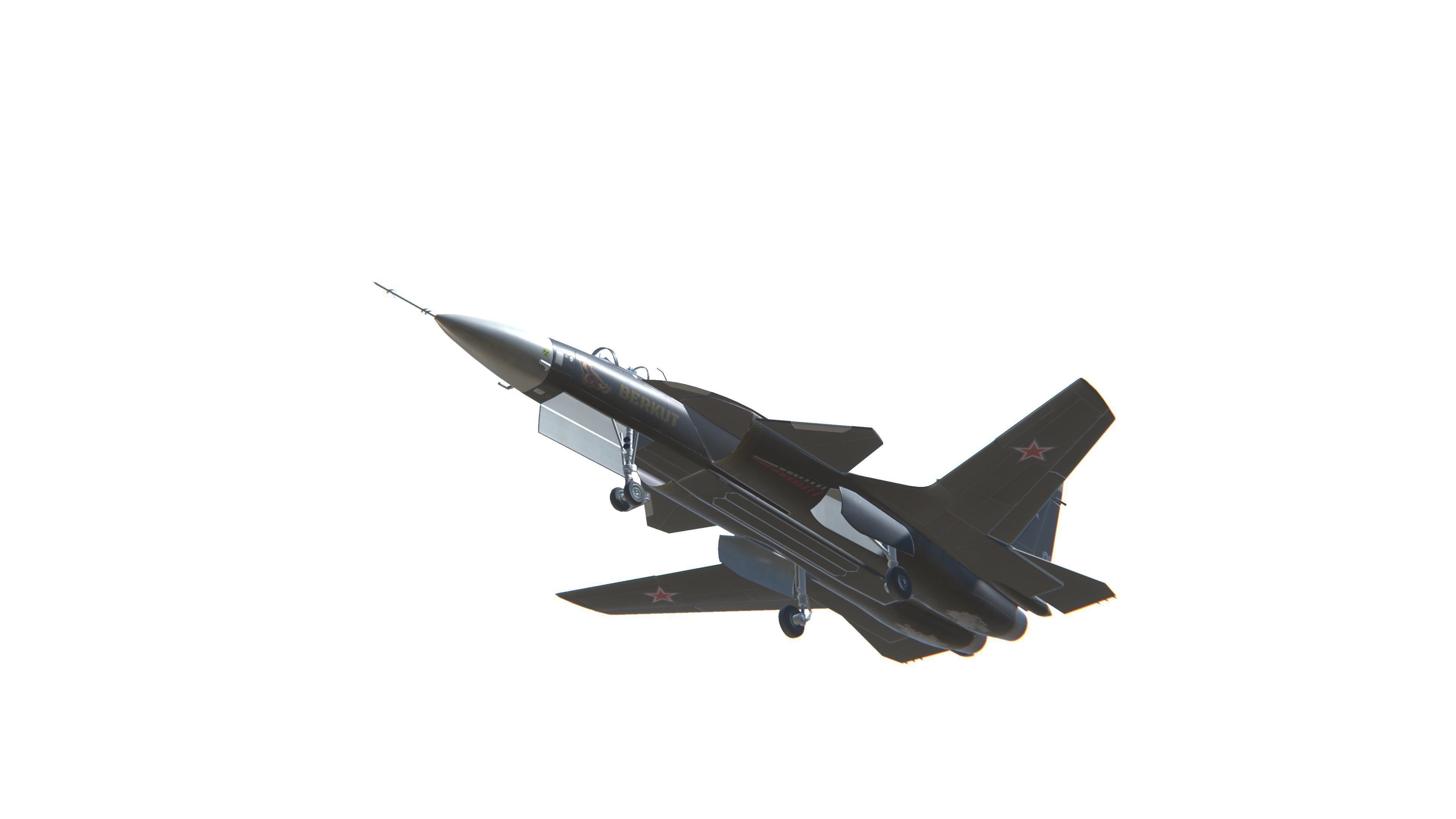 3D model SU-47 Firkin Jet Fighter Aircraft VR / AR / low-poly | CGTrader