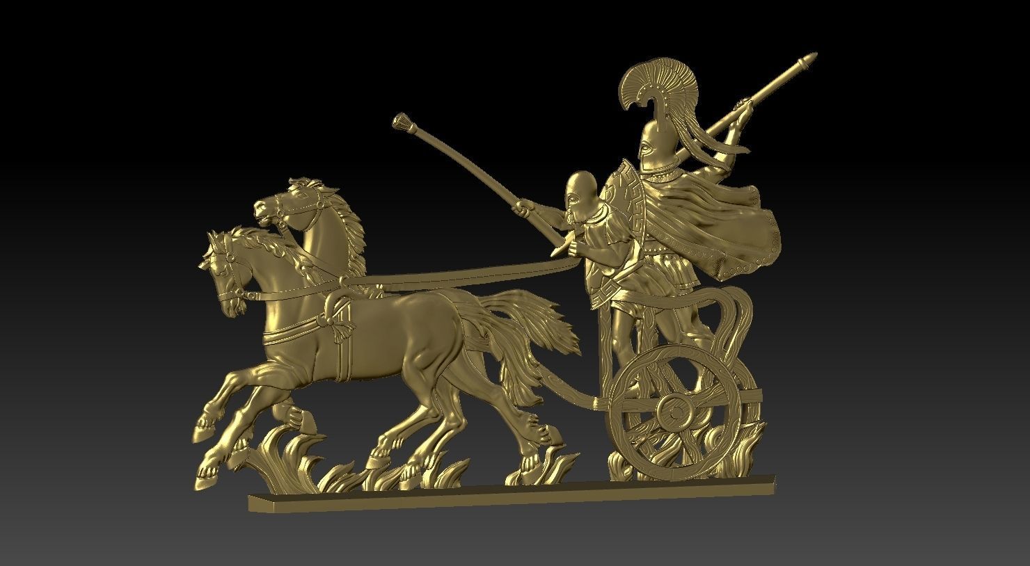greek chariot 3D model 3D printable | CGTrader
