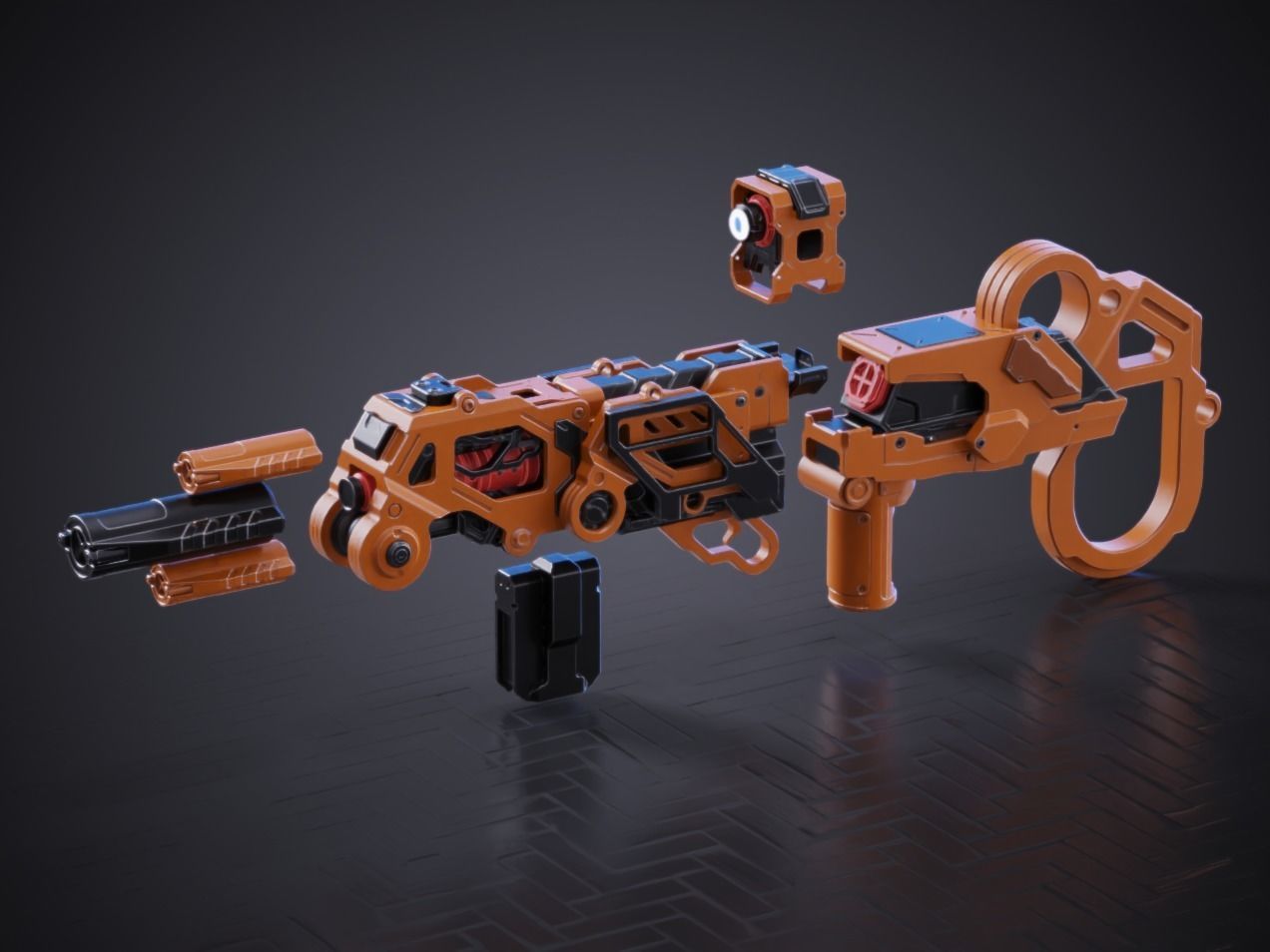 3D model Sci-fi LMG Gun VR / AR / low-poly | CGTrader