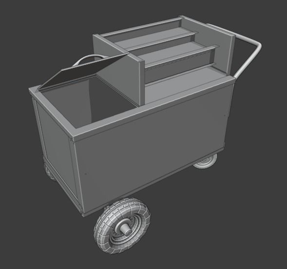 acai cart 3D model | CGTrader