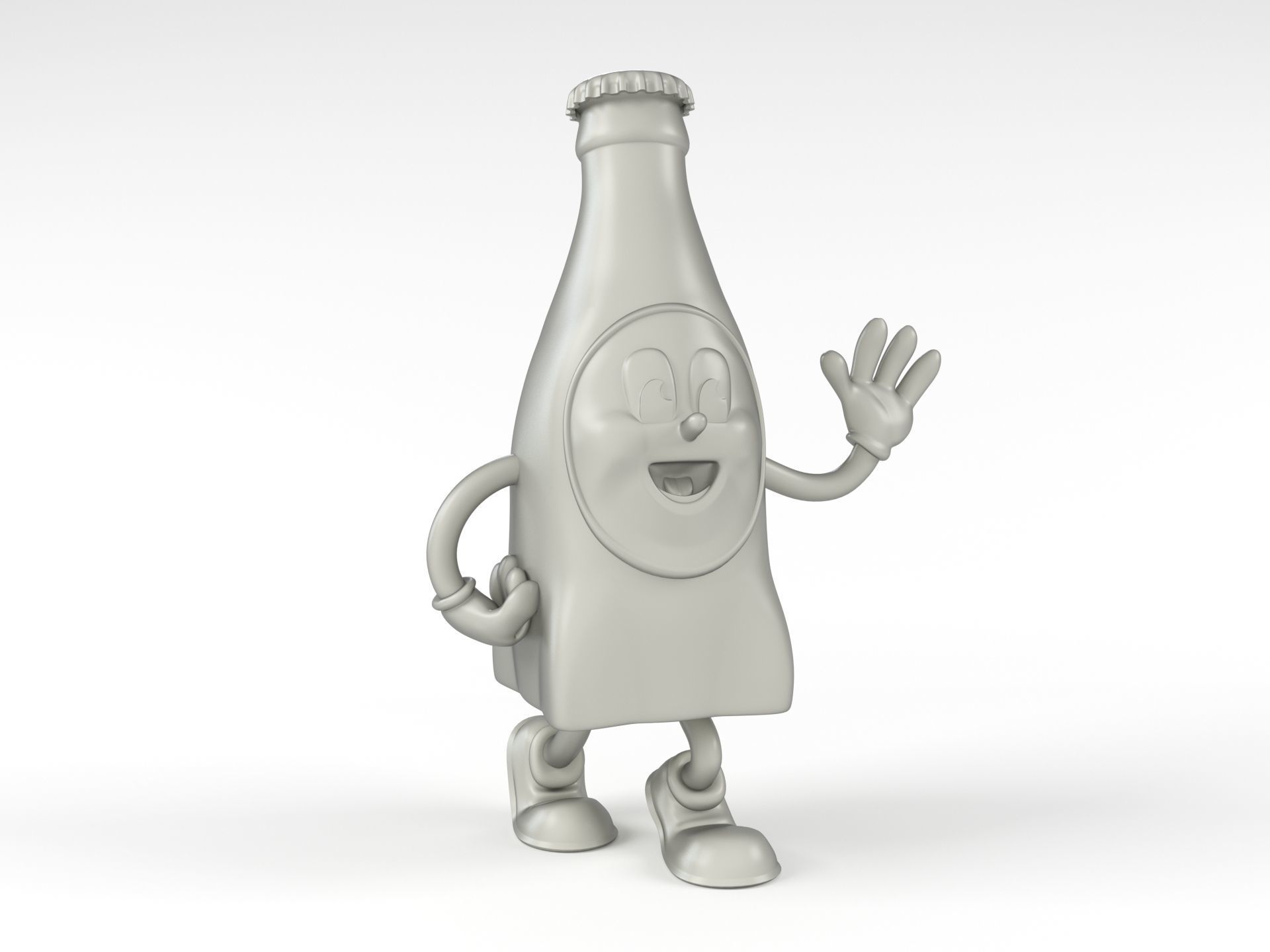 Nuka Cola Bottle Mascot 3D model 3D printable | CGTrader