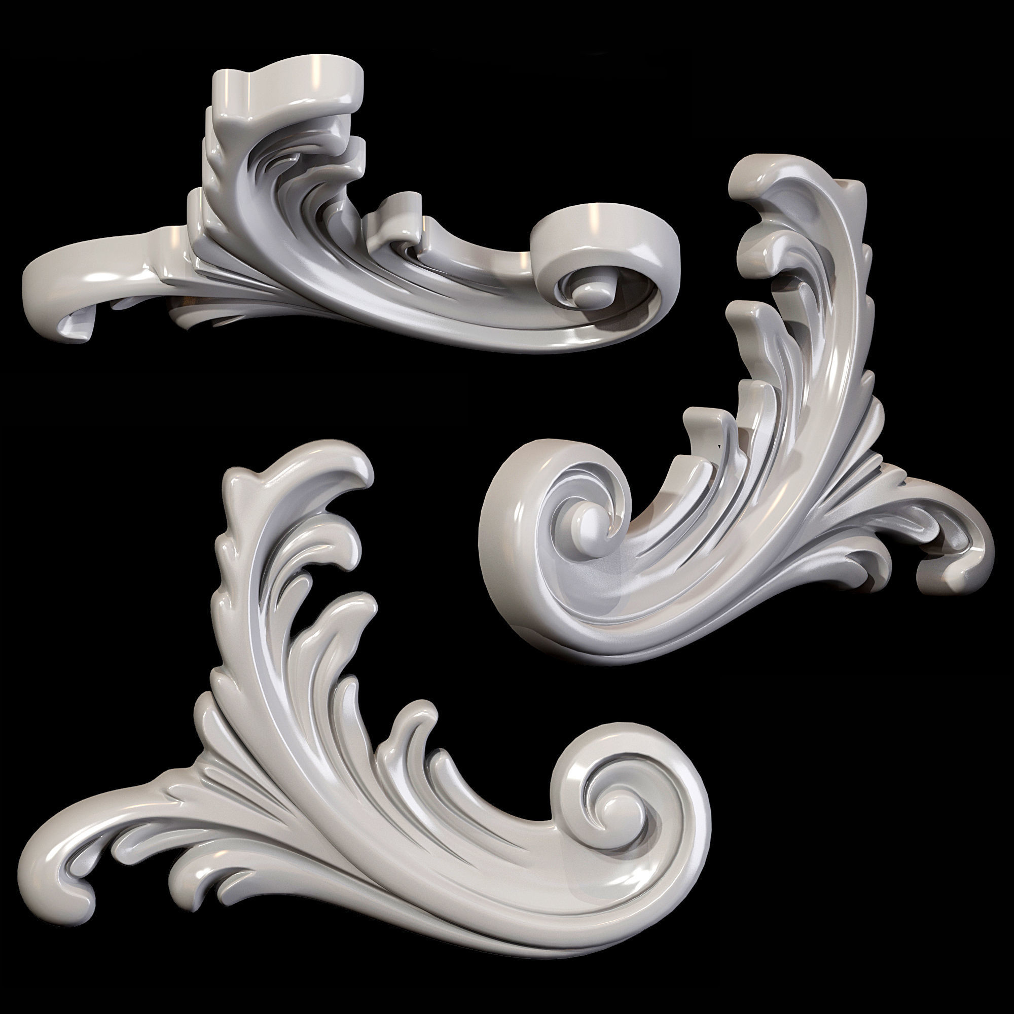 Classic carved 029 3D model | CGTrader