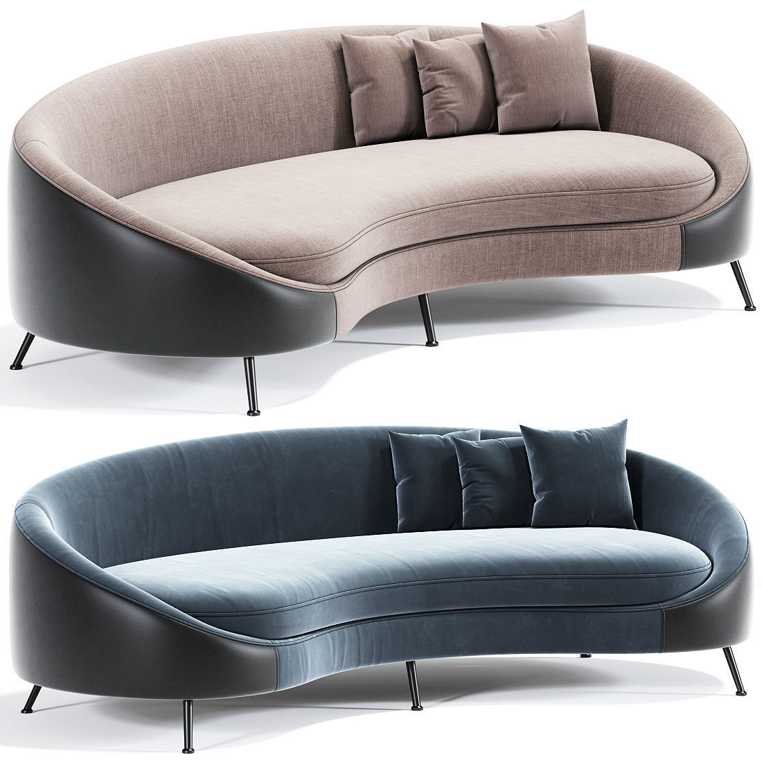 Lounge Curved Sofa 3D model | CGTrader