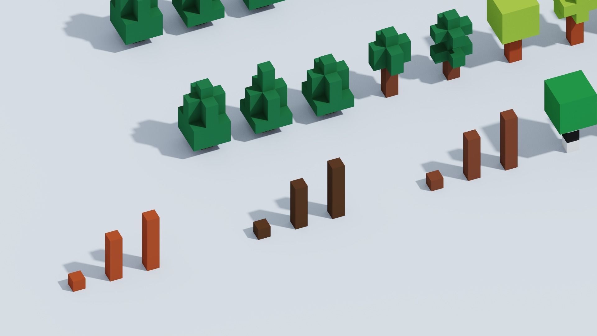 3D model Voxel Tiny Summer Forest VR / AR / low-poly | CGTrader