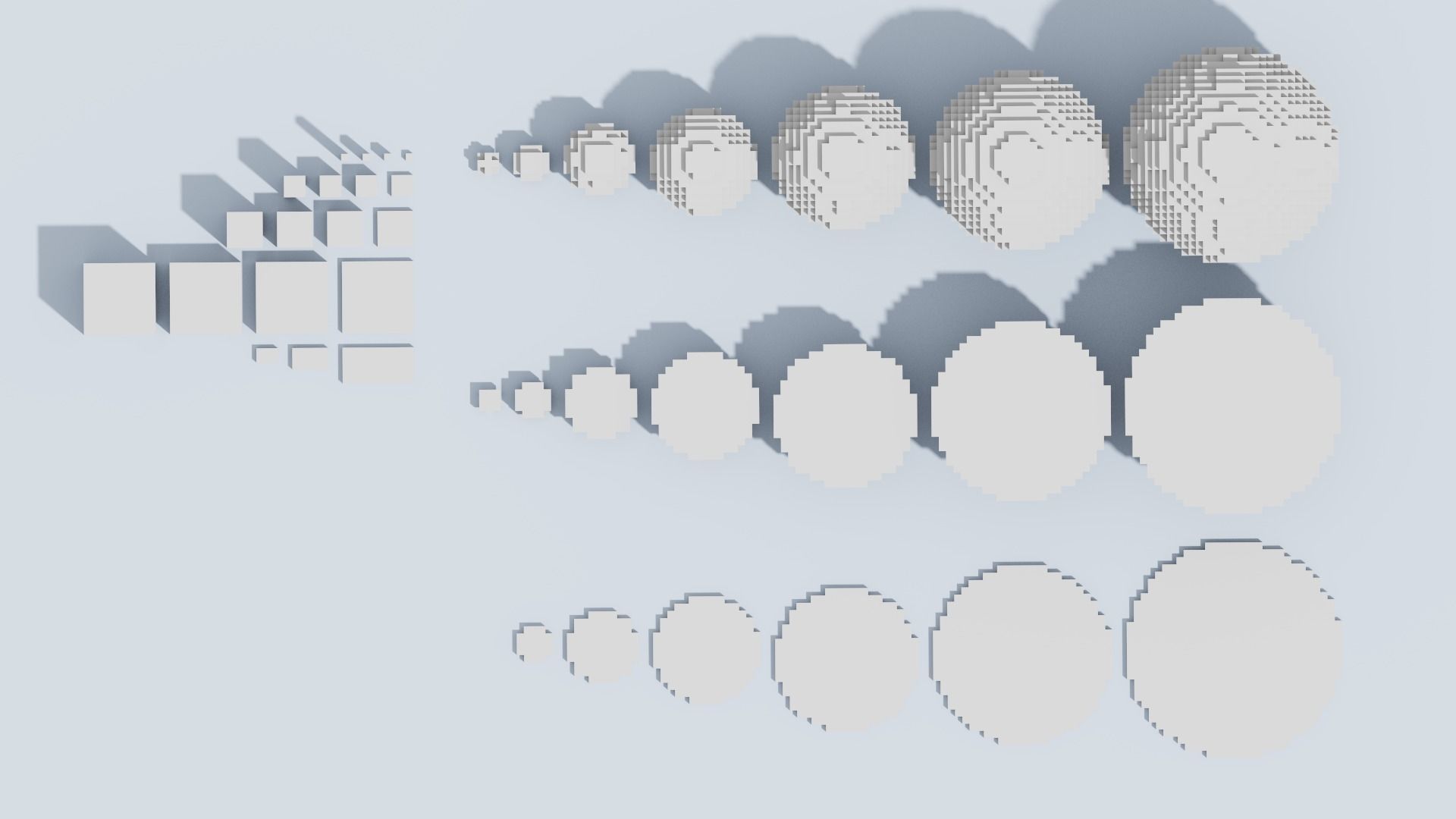 3D model Voxel Geometric Shapes VR / AR / low-poly | CGTrader