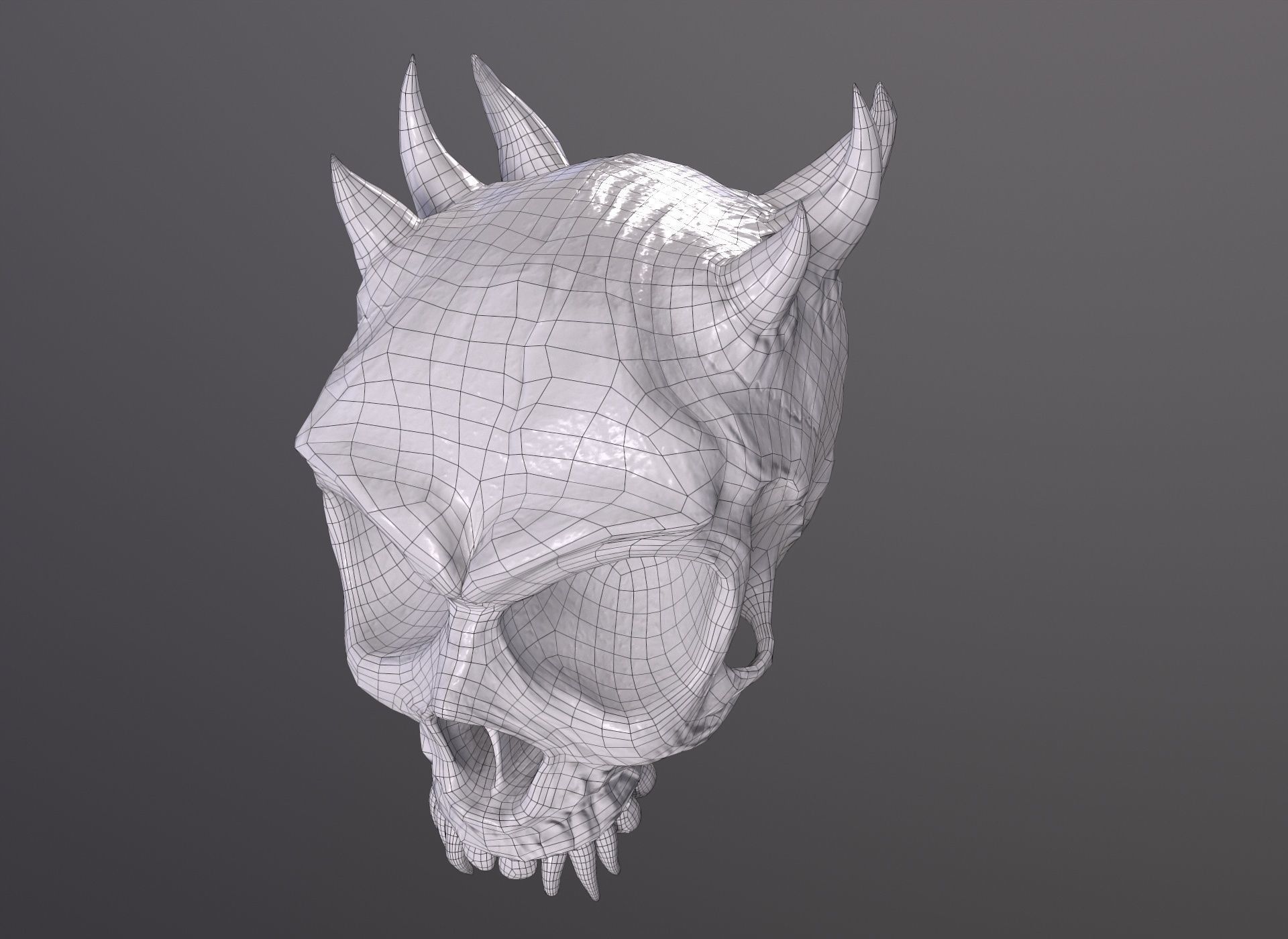 demon skull 3D model | CGTrader