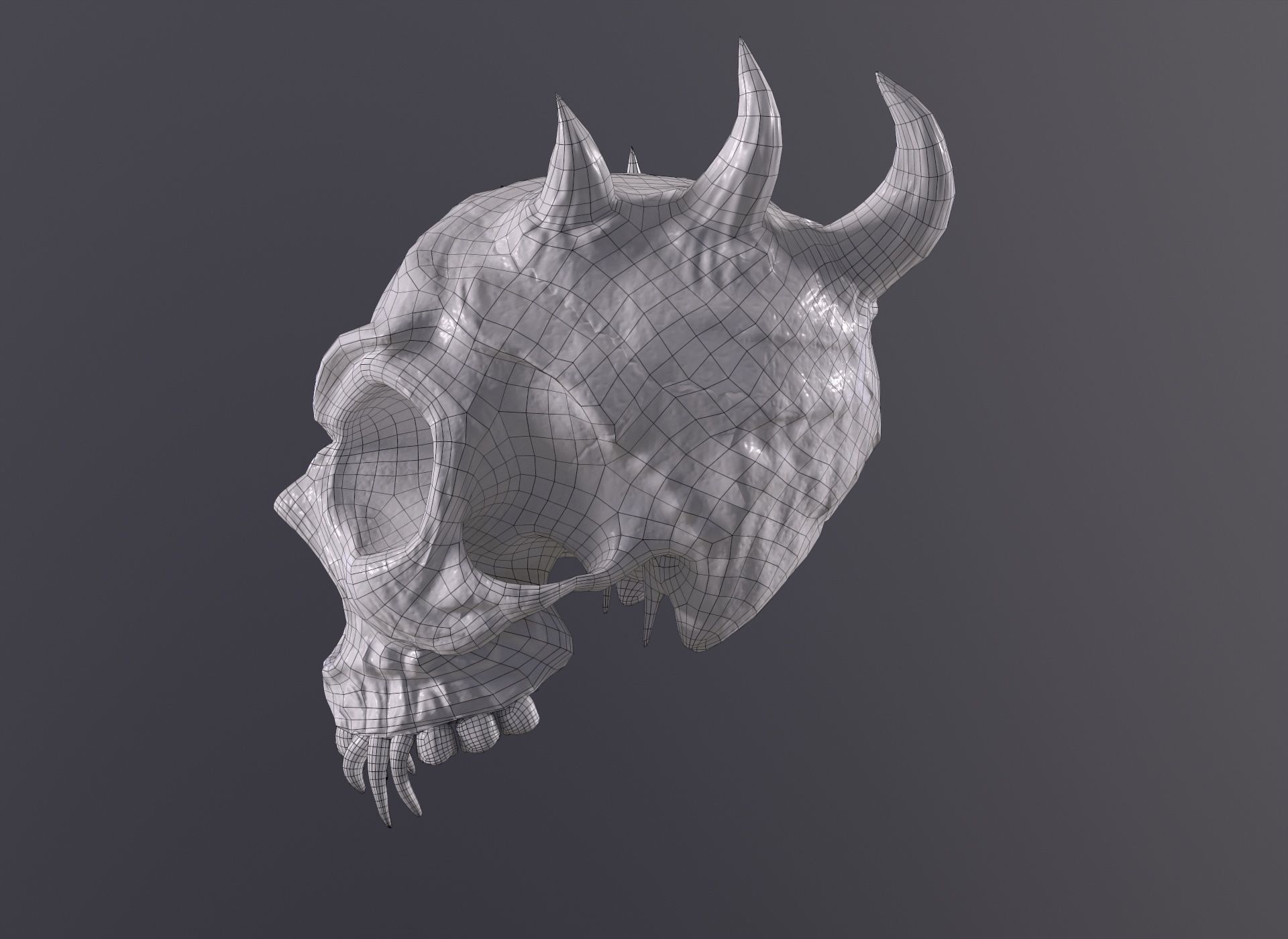 demon skull 3D model | CGTrader