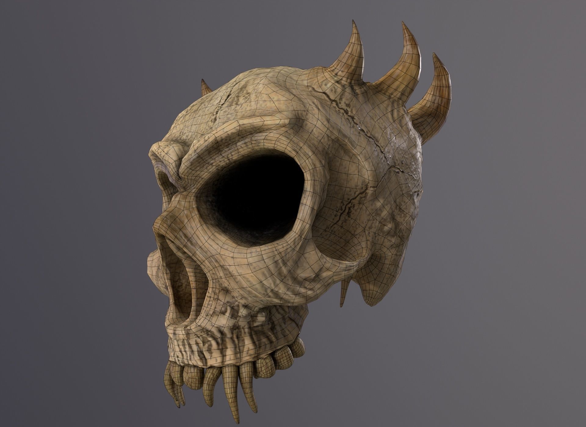 demon skull 3D model | CGTrader