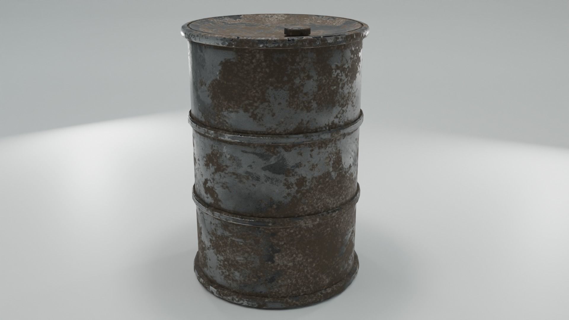 3D model Wooden metal barrel - game ready asset VR / AR / low-poly ...