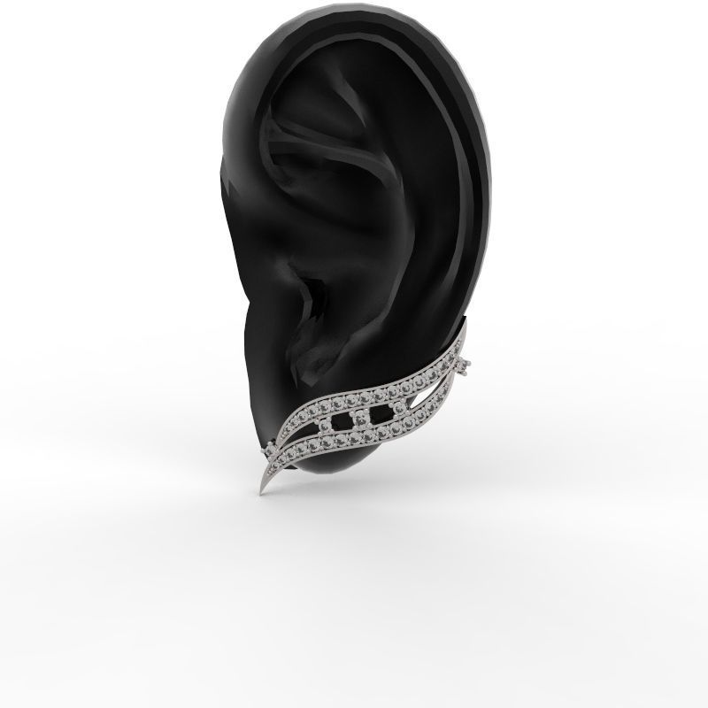 Slim Ear Cuff Earring 3D model 3D printable | CGTrader