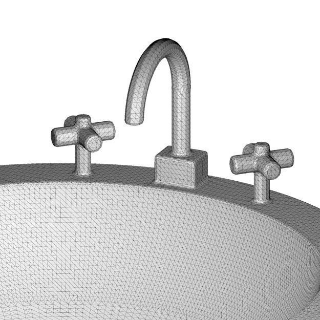 Classic Round Wash Basin 3D model 3D printable | CGTrader
