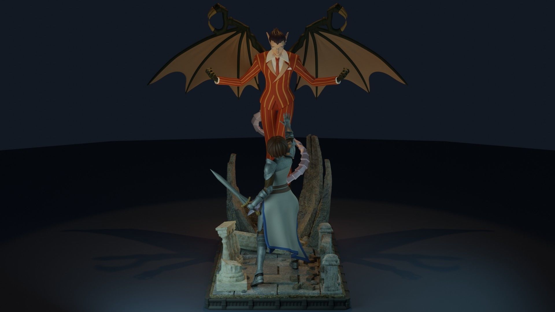 Overlord - Demiurge and Remedios Custodio 3D model 3D printable | CGTrader