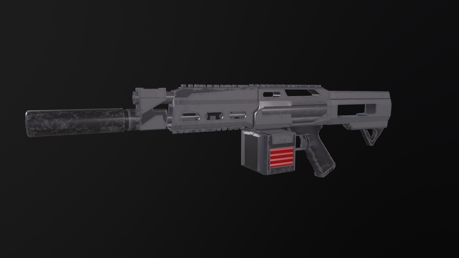 3D model MachineGun of the Future VR / AR / low-poly | CGTrader