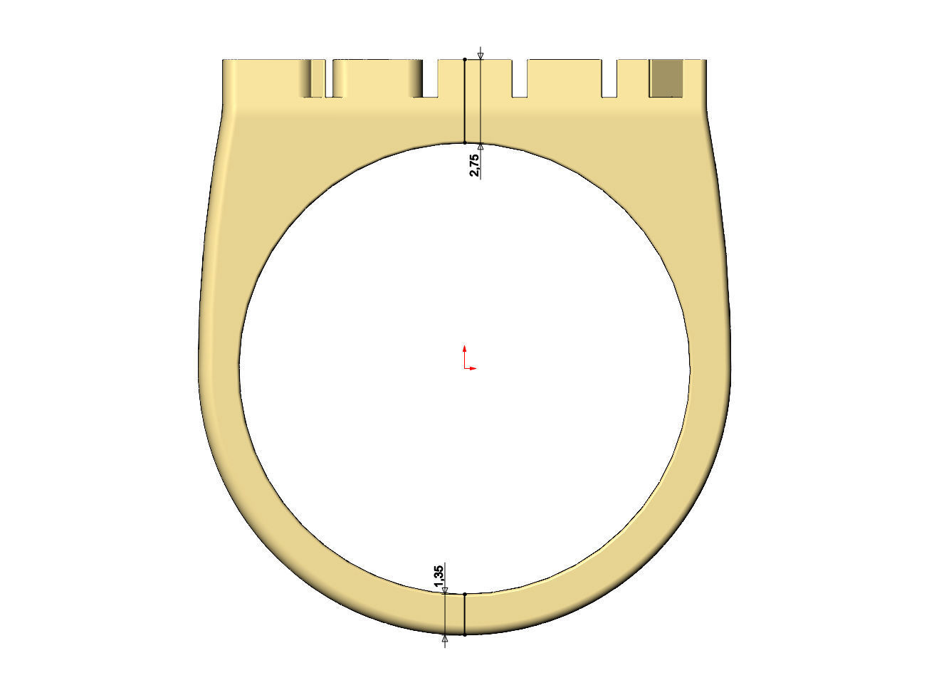 Queen rectangular name ring US size 5to9 3D model 3D printable | CGTrader