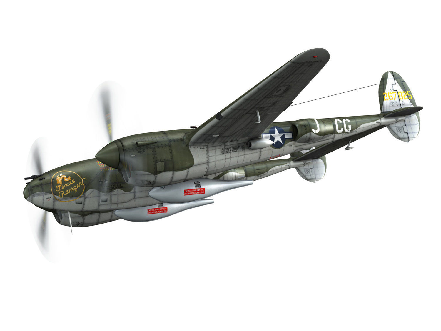 Lockheed P-38 Lightning - Texas Ranger IV 3D model | CGTrader