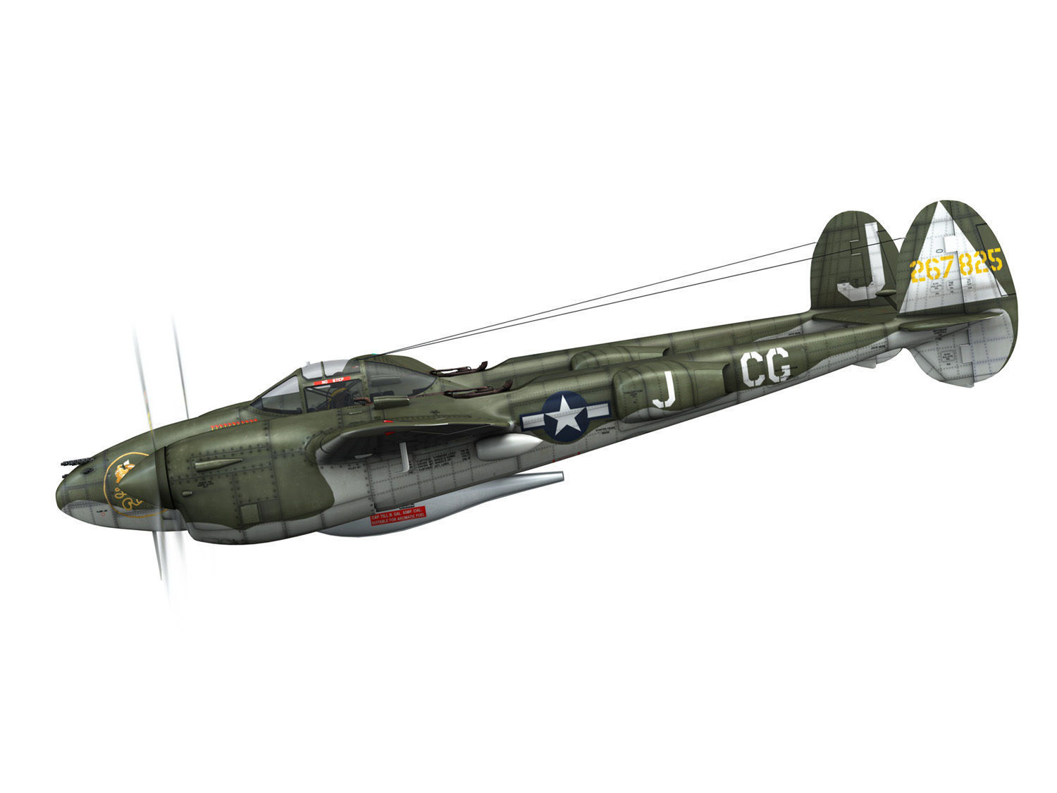 Lockheed P-38 Lightning - Texas Ranger IV 3D model | CGTrader